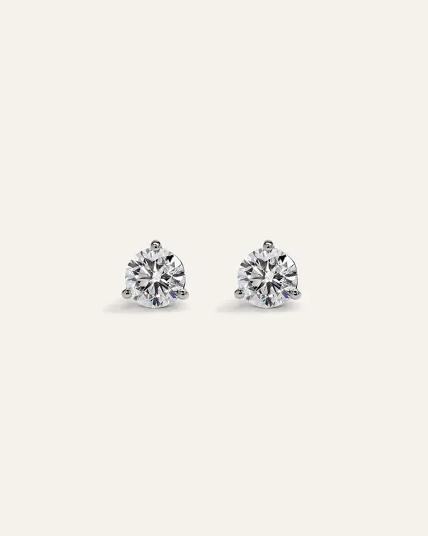 Quince 14k Gold 1.5ctw Lab Grown Diamond Martini Stud Earrings - White Gold