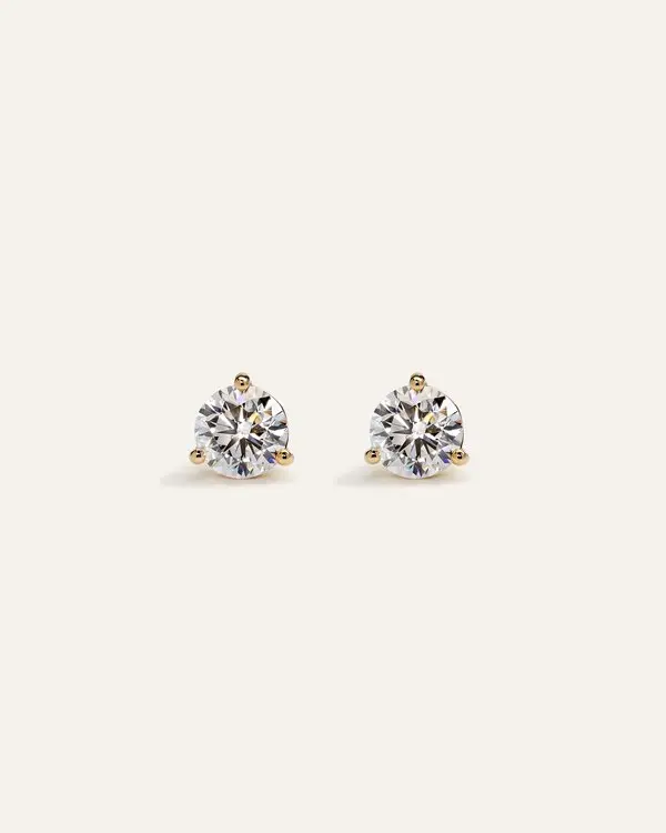 Quince 14k Gold 1.5ctw Lab Grown Diamond Martini Stud Earrings - Yellow Gold