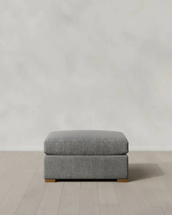 Quince Hollis Slope Arm Ottoman - Slate