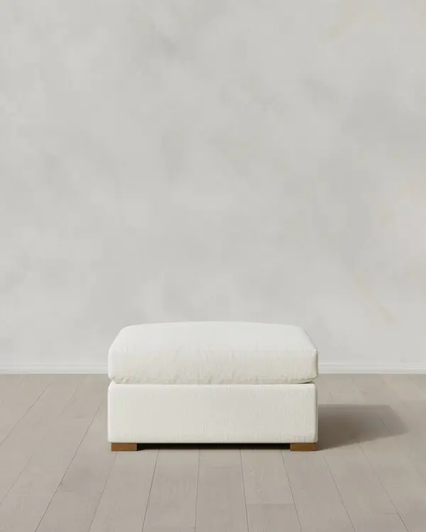 Quince Hollis Slope Arm Ottoman - Snow