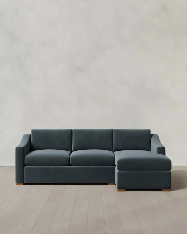 Quince Hollis Slope Arm Chaise Sectional - Pine