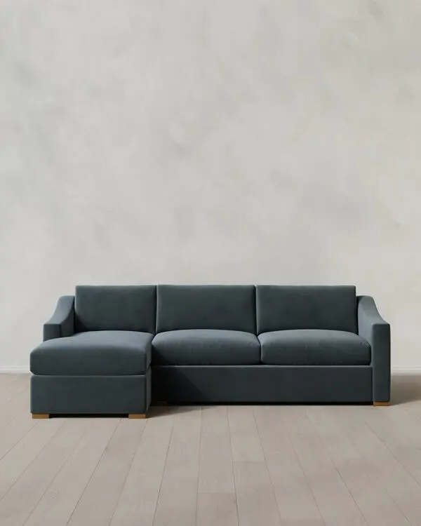 Quince Hollis Slope Arm Chaise Sectional - Pine