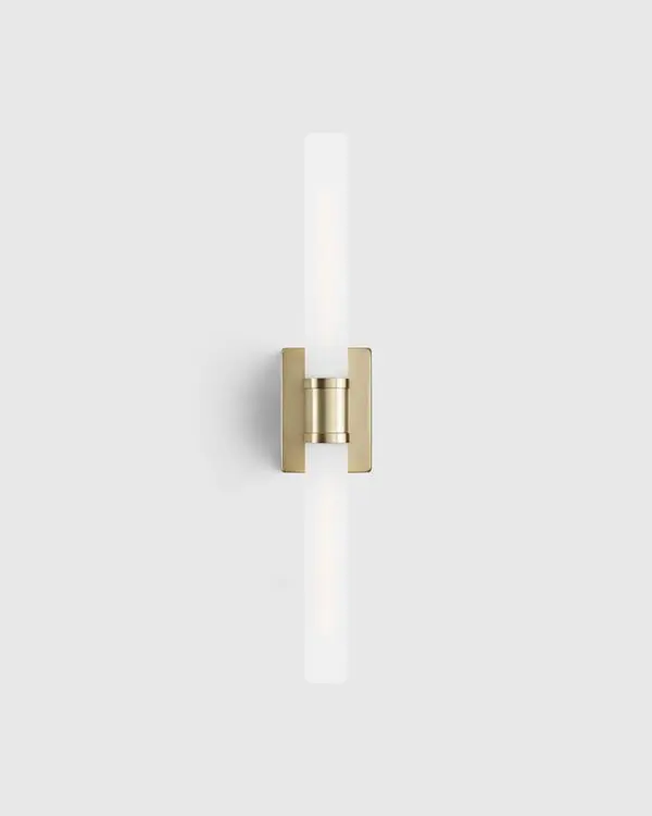 Quince Cuff Glass Vanity Sconce - Brass