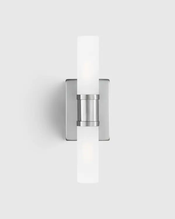 Quince Cuff Glass Vanity Sconce - Polished Nickel