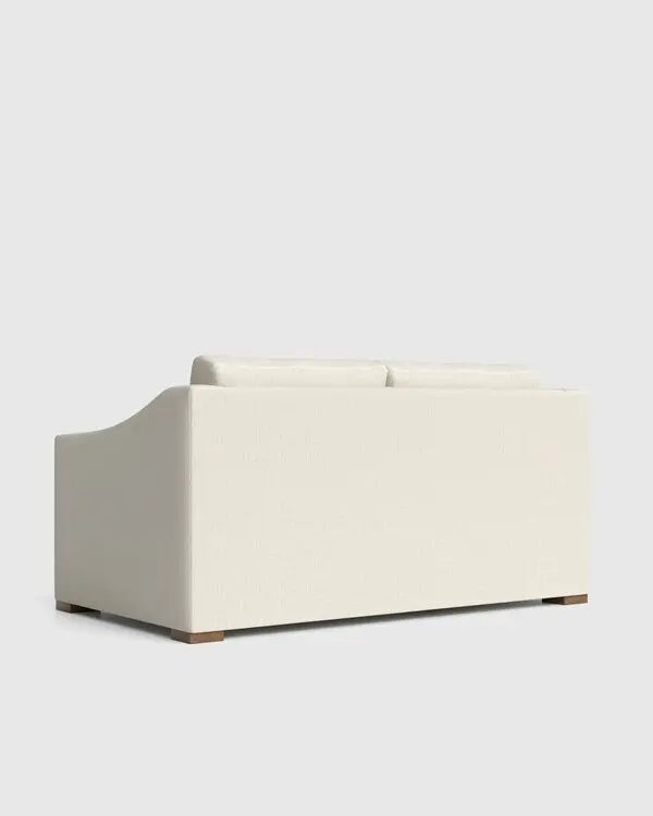 Quince Hollis Slope Arm Sofa In Performance Chenille Linen Blend - Eggshell