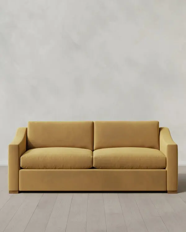 Quince Hollis Slope Arm Sofa - Caramel