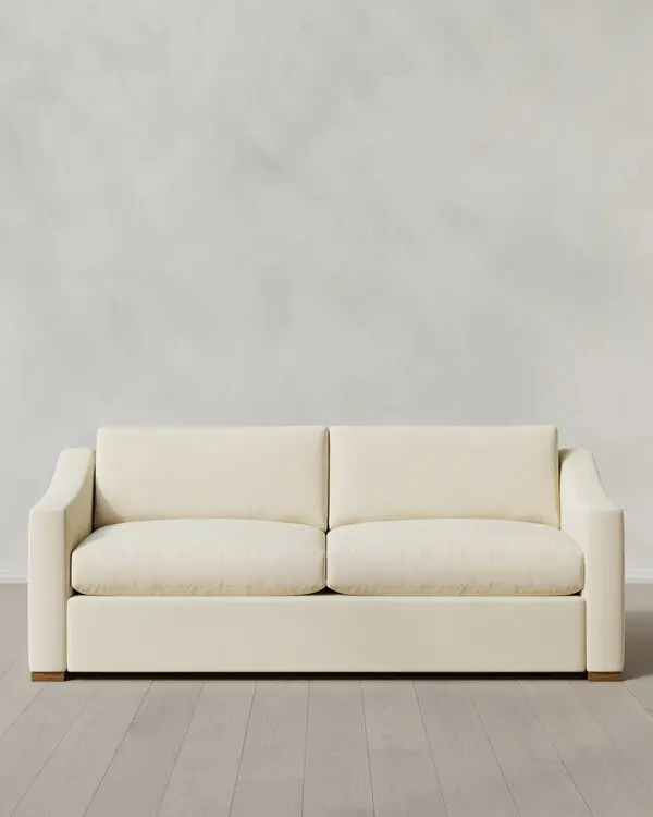Quince Hollis Slope Arm Sofa - Ivory
