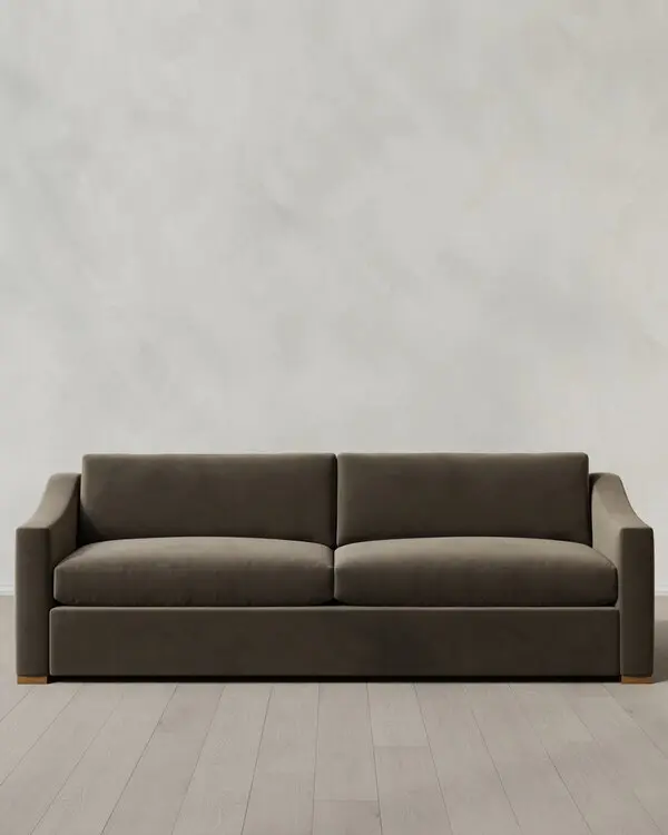 Quince Hollis Slope Arm Sofa - Sable