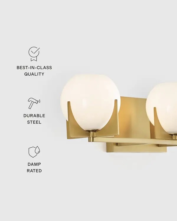 Quince Deco Glass Globe Vanity Sconce