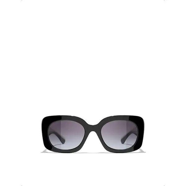 Chanel Ch5563b Square-frame Acetate Sunglasses - Black