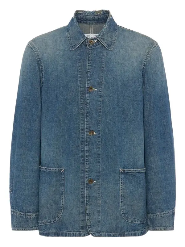 MAISON MARGIELA Denim Caban Jacket - Blue