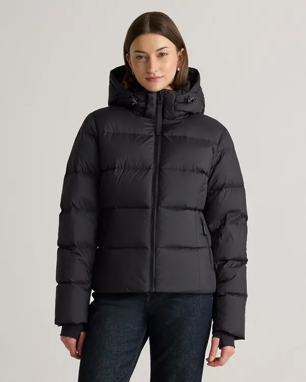 Quince Cinch Waist Puffer Jacket - Black