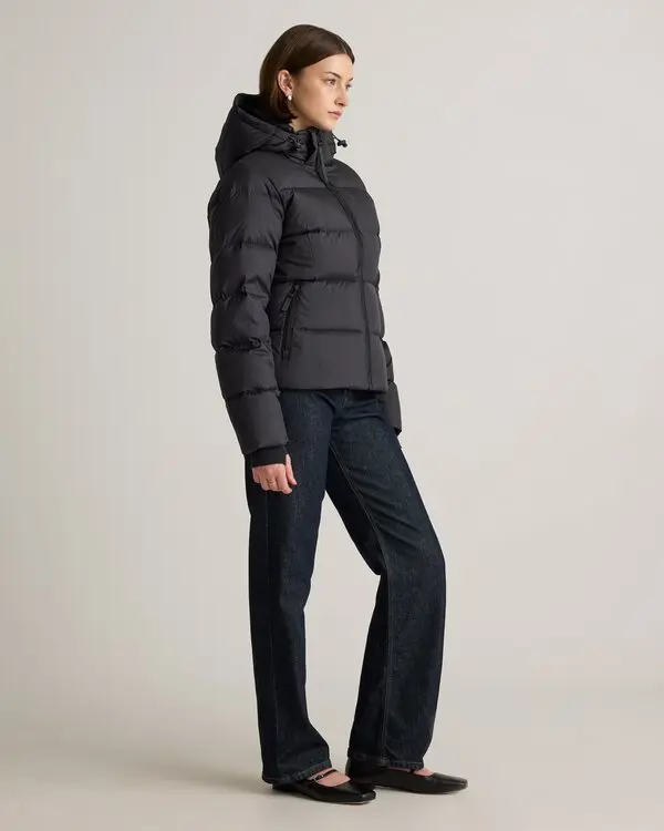 Quince Cinch Waist Puffer Jacket - Black