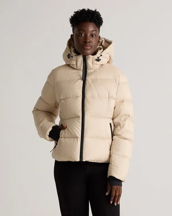 Quince Cinch Waist Puffer Jacket - Oatmilk