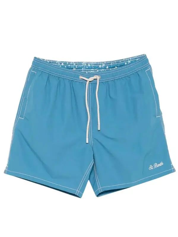 MC2 SAINT BARTH Swim Shorts With Back Pocket - Blue