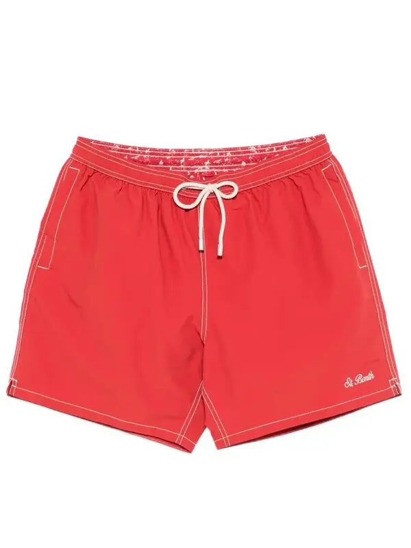 MC2 SAINT BARTH Swim Shorts With Back Pocket - Red