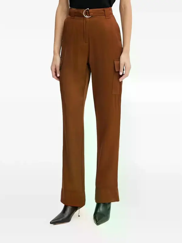 MORGAN Belted Trousers - Brown