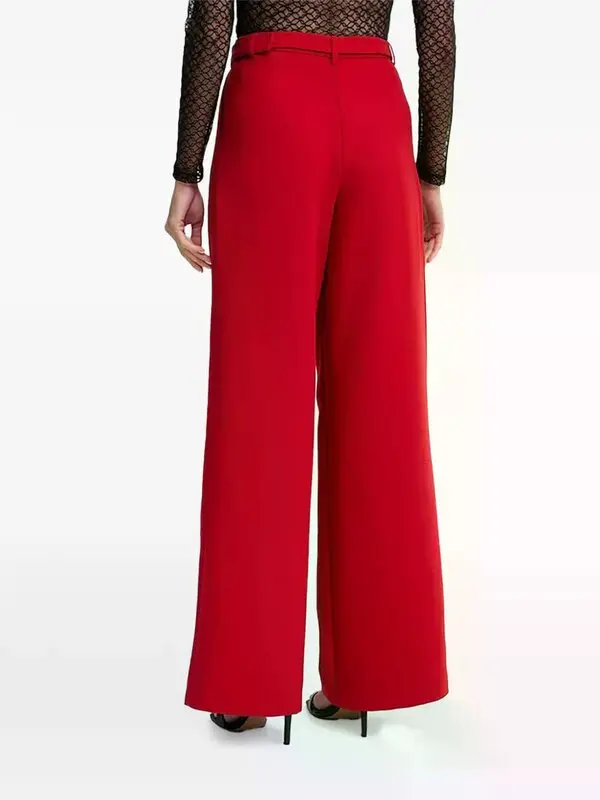 MORGAN Belted Pleated Wide Leg Trousers