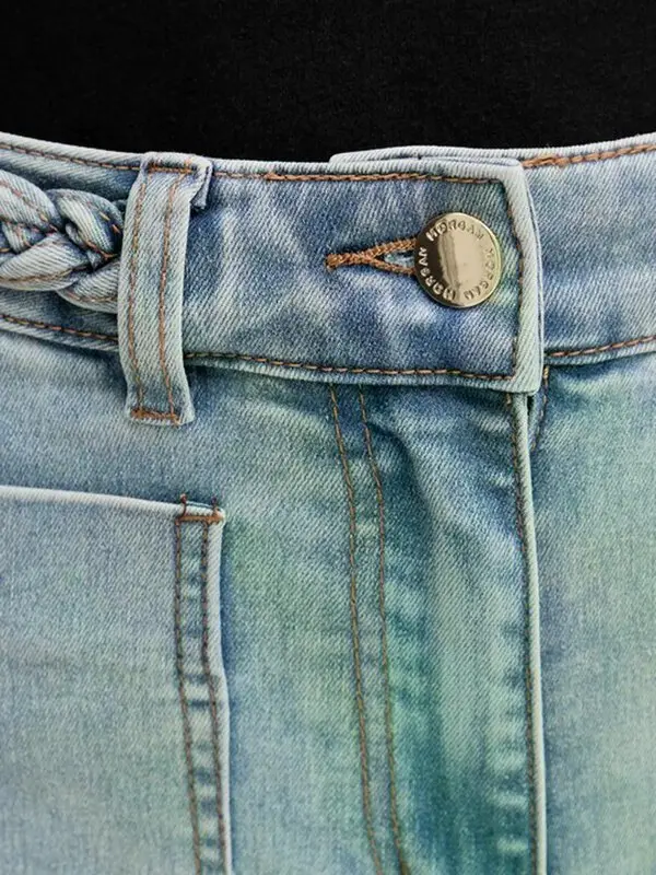 MORGAN Braided Trim Denim Jeans