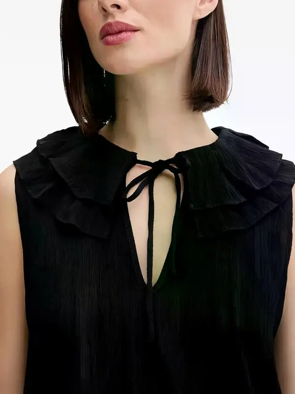 PEDRO DEL HIERRO Ruffled-neck Blouse