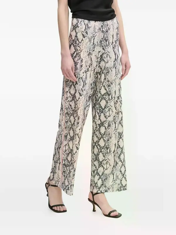 OUI Snake-print Elasticated Waist Trousers