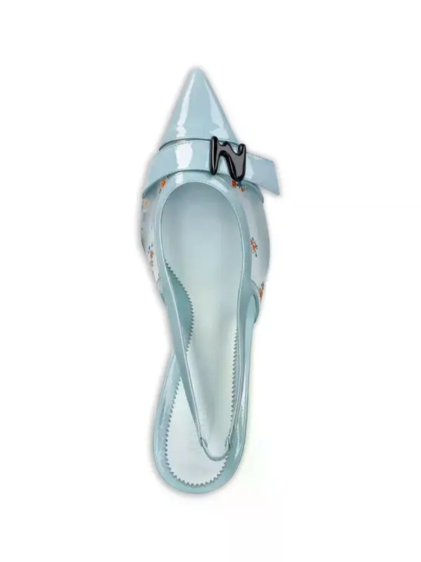 MSGM Floral Buckle Pumps