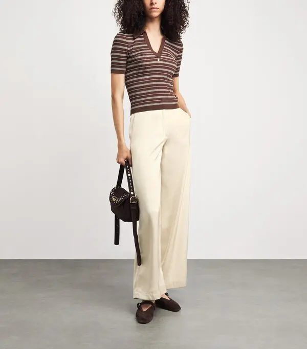 Claudie Pierlot Wide-leg High-rise Trousers