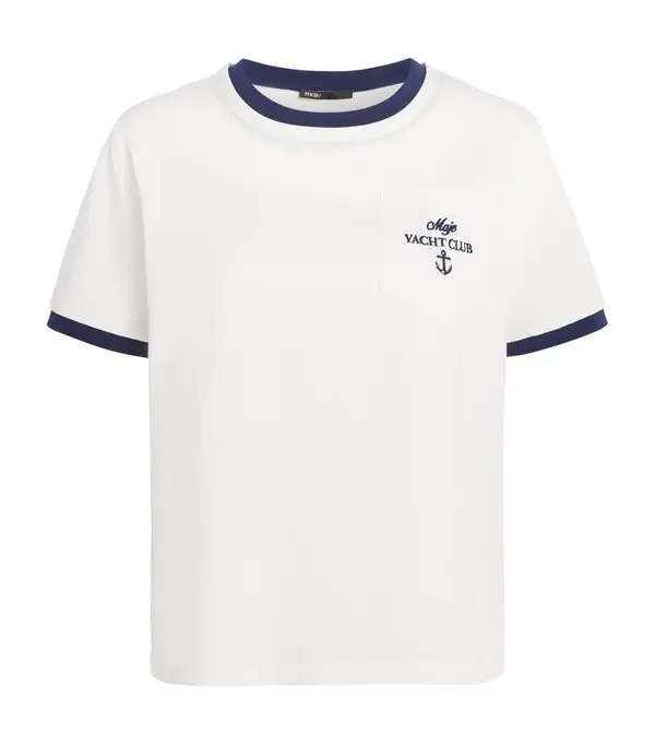 Maje Cotton Yacht Club T-shirt - White