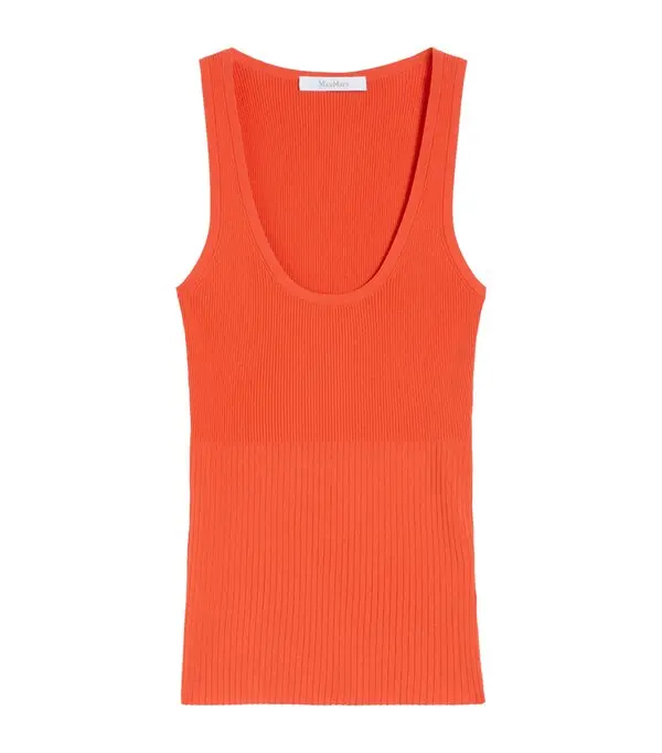 Max Mara Rib-knit Tank Top - Yellow