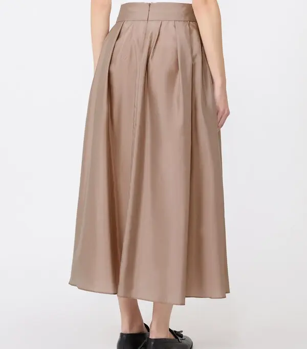 Max Mara Organza Pleated Maxi Skirt