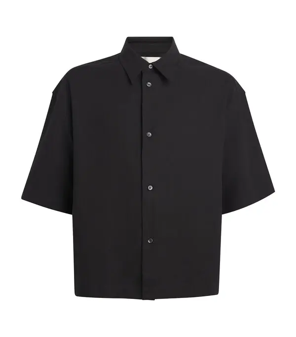 Studio Nicholson Matelassé Boxy Sanko Shirt - Black