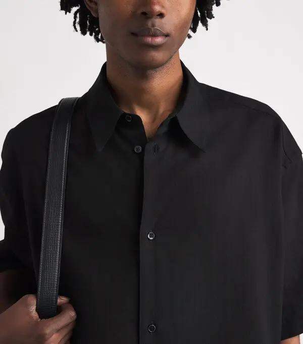 Studio Nicholson Matelassé Boxy Sanko Shirt - Black