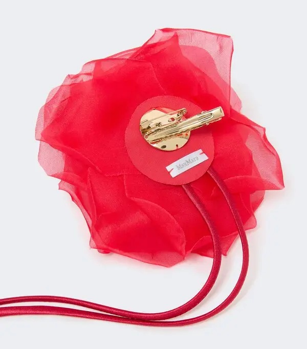 Max Mara Silk Flower Hair Clip
