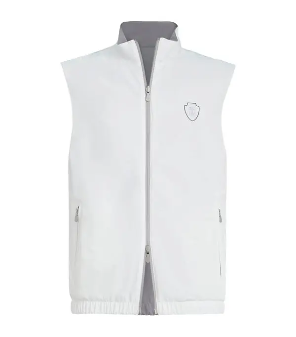 Brunello Cucinelli Technical Crest Reversible Gilet - White