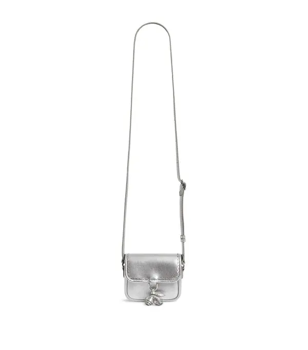 Bonpoint Metallic Leather Lani Shoulder Bag - Silver