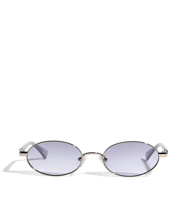 Le Specs Icicle Oval Sunglasses - Silver