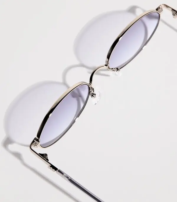 Le Specs Icicle Oval Sunglasses - Silver