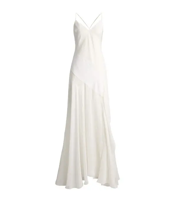 Ralph Lauren Hughes Maxi Slip Dress - White