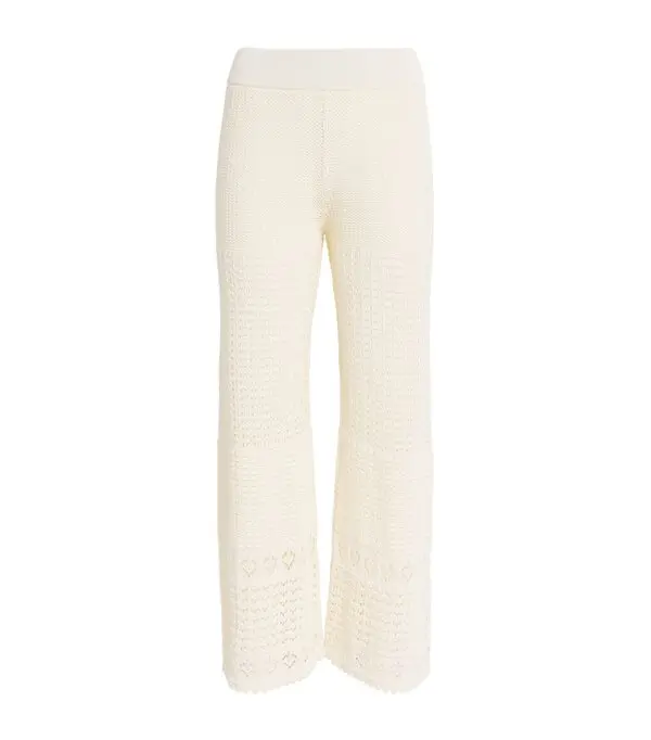ERES Crochet Emblème Wide-leg Trousers - Ivory