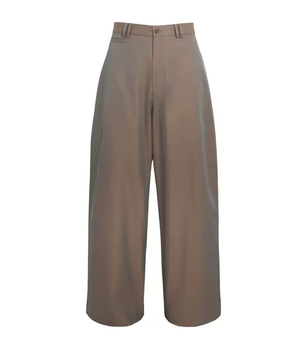 SAGE NATION Bebington Wide-leg Trousers - Brown