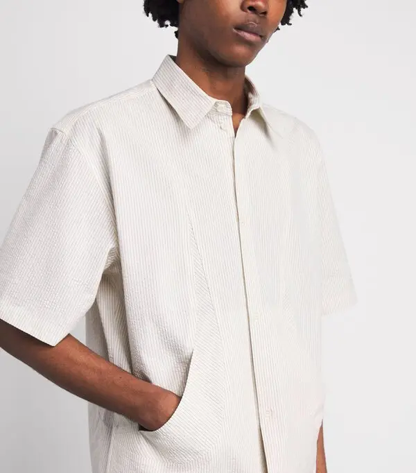 SAGE NATION Pinstripe Takeshi Shirt - Ivory