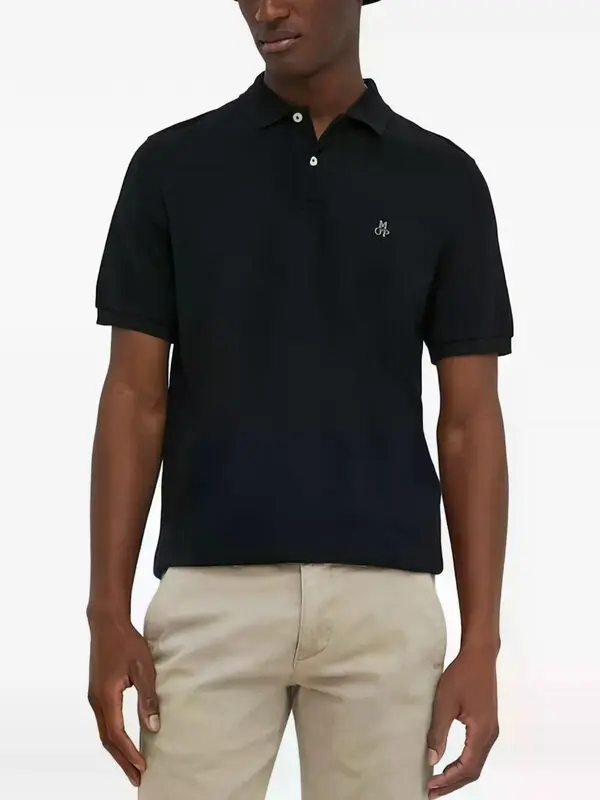 Marc O'polo Logo-embroidery Short-sleeves Polo Shirt - Black
