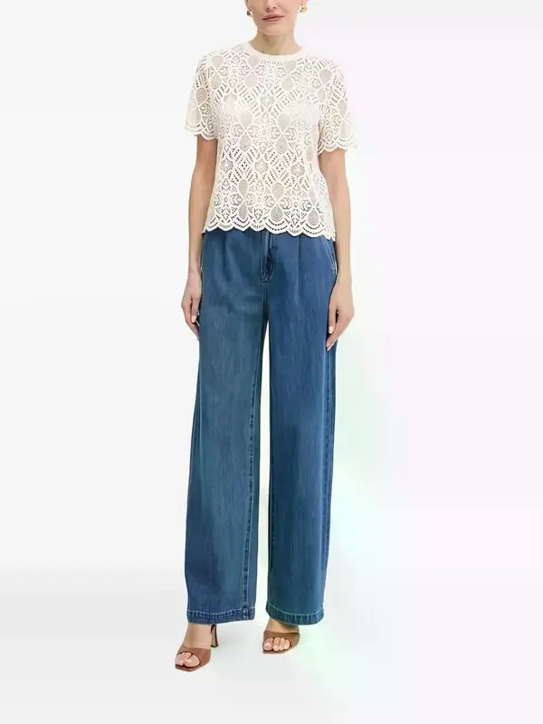 MORGAN Pleated Wide Leg Trousers