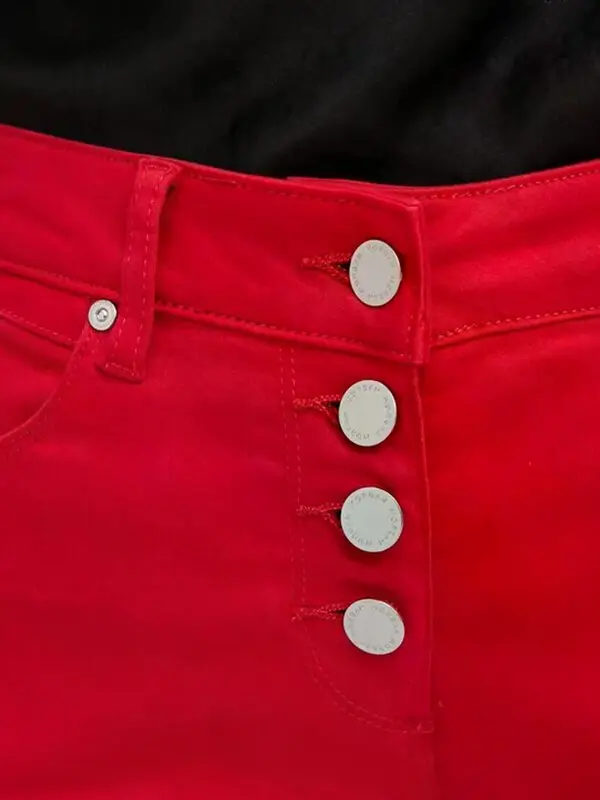 MORGAN Button-embellished Straight Leg Trousers