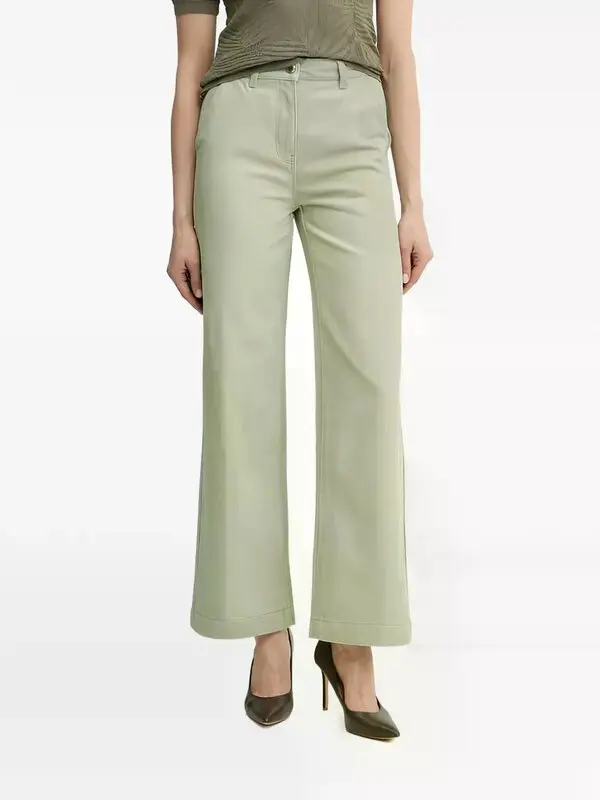 MORGAN Pclana Wide-leg Jeans - Green