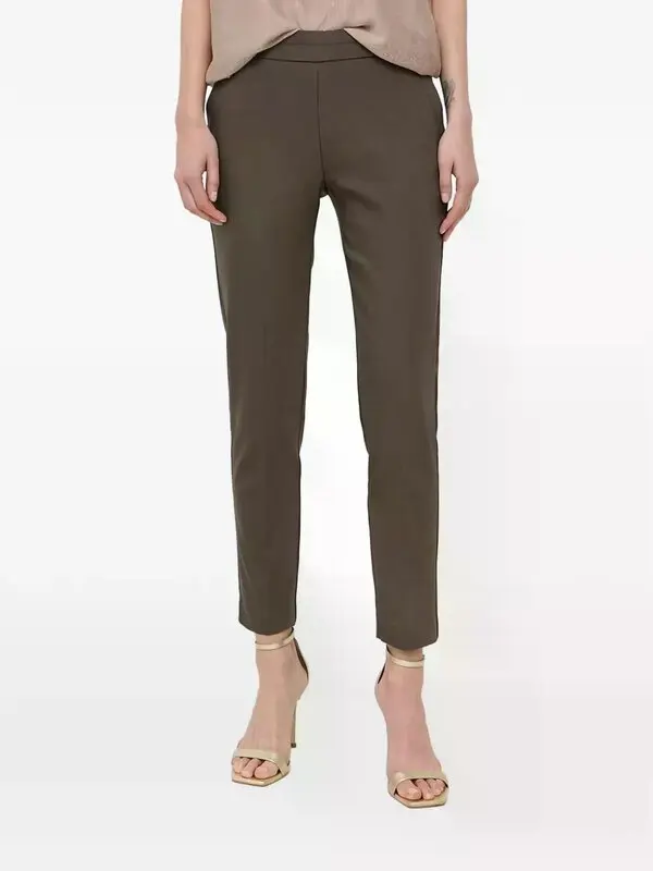 MORGAN Zip Trousers - Green