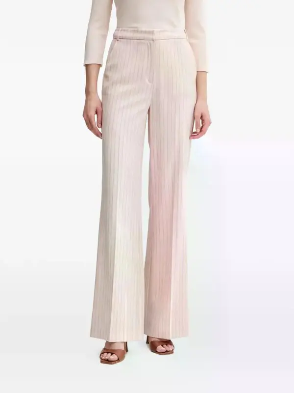 MORGAN Pinstripe Wide Leg Trousers - Neutrals