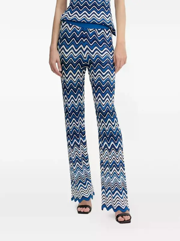MORGAN Palmy Flared Trousers - Blue