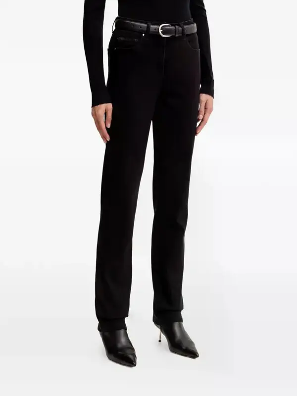 MORGAN Zip-up Straight-leg Jeans - Black