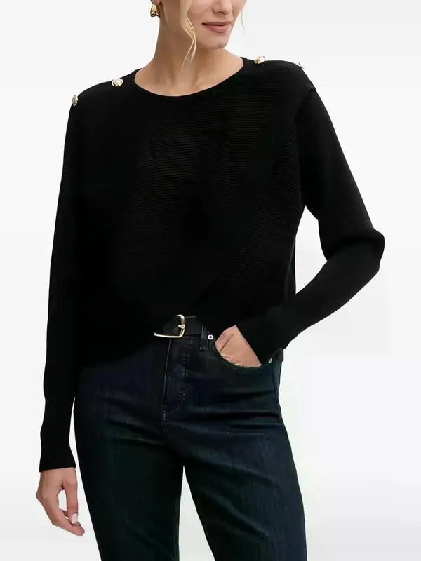 MORGAN Button-detailed Ribbed Sweater